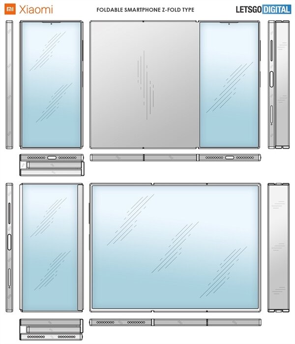 Xiaomi's new foldable smartphone patent packs three displays together ...