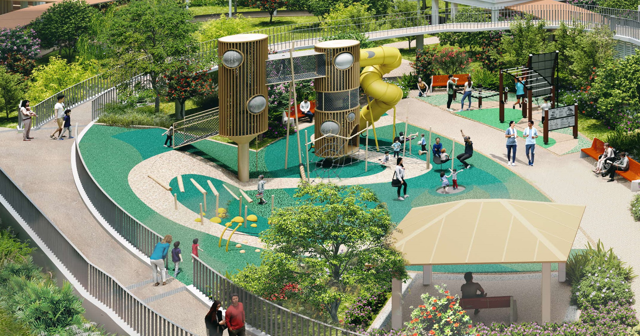 It's playtime: Children can enjoy specially designed playgrounds at new ...