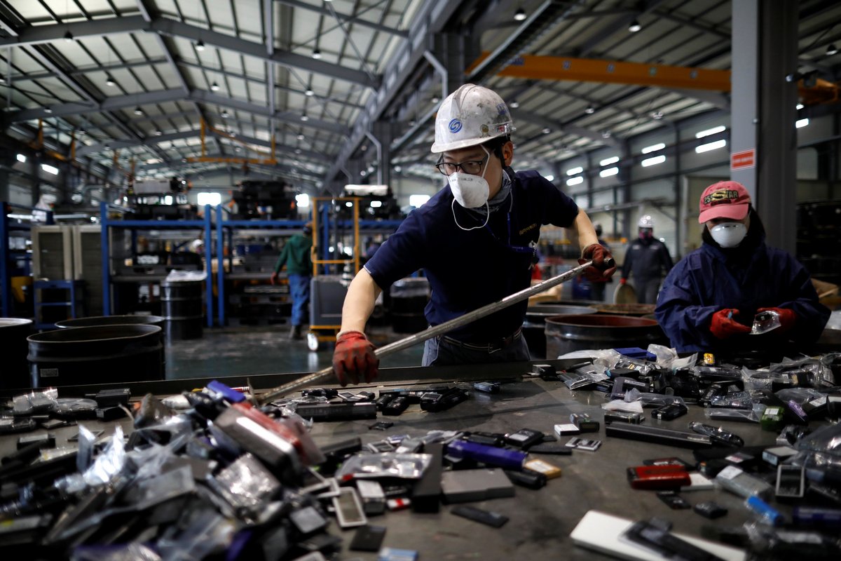 'Urban mining' in S.Korea pulls rare battery materials from recycled ...