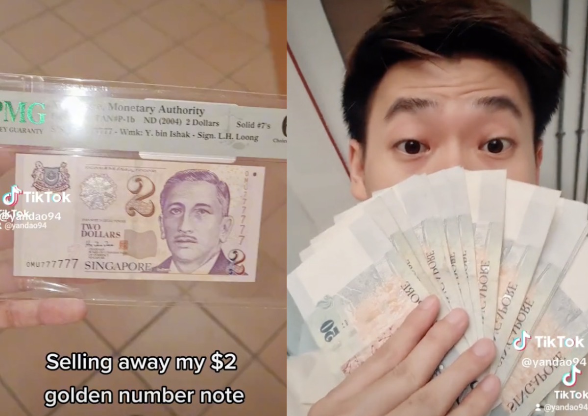 Lucky 7? Man exchanges $2 banknote with fancy serial number for a stack ...