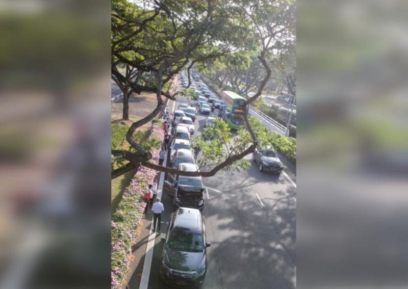 10-vehicle chain collision on ECP, Singapore News - AsiaOne