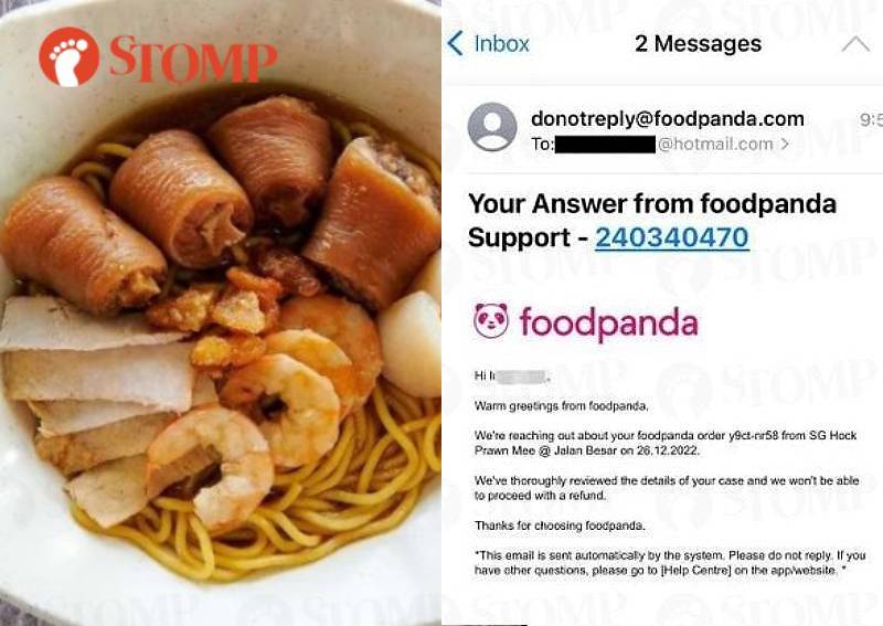 Item missing from order but no refund for Foodpanda customer, Singapore ...