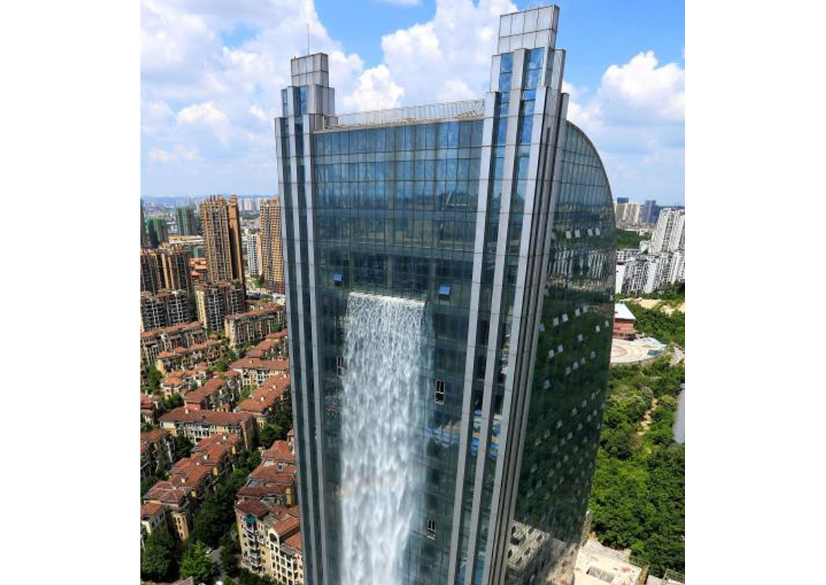 China 'waterfall' skyscraper hit by torrent of ridicule, China News ...