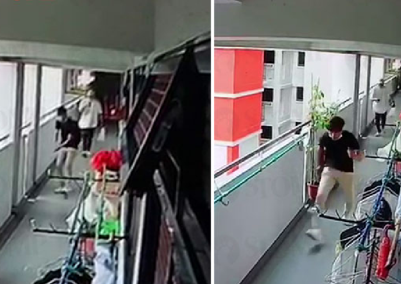 'Idiots': Young punks decide to be a nuisance along HDB corridor ...
