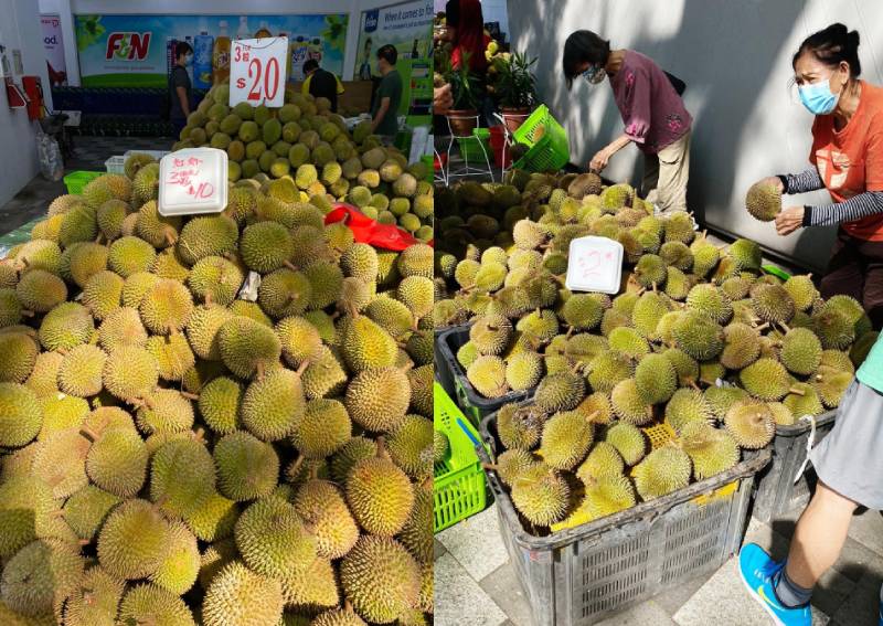 Durian 'mountain' in Bedok: $2 durians draw long queues outside Sheng ... Durian 'mountain' in Bedok: $2 durians draw long queues outside Sheng ...