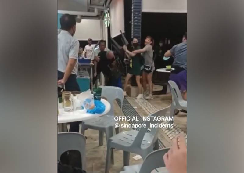 Brawl over beer: Fight at Yishun coffeeshop allegedly over beer lady's ...