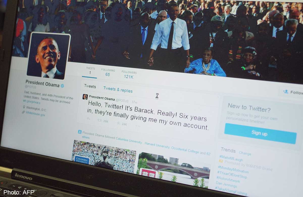 Tweeter-in-chief Obama gets own account, World News - AsiaOne