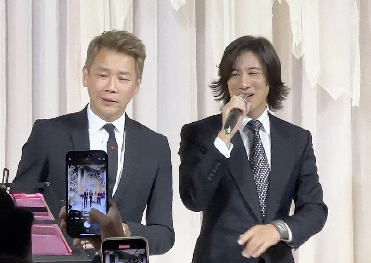 Forever love? David Tao and Wang Leehom's ironic duet at wedding sets ...