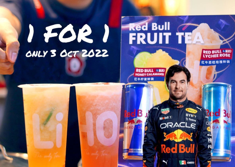 Only available today: LiHo offering 1-for-1 Red Bull fruit tea ...