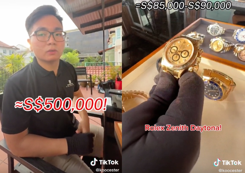 21-year-old shows off $500k watch collection, netizens debate how he ...