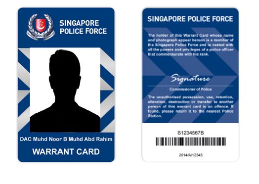 Police to use new warrant cards from March 1, Singapore News - AsiaOne