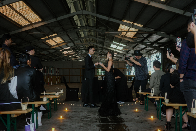 Till death do us part: Couple holds goth glam wedding at abandoned ...