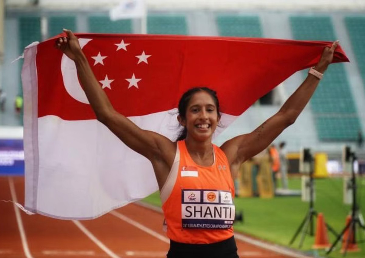 Shanti Pereira completes sprint double at Asian championships by ...