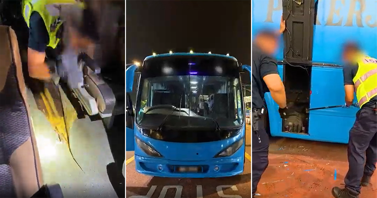 ICA officers hack, pry open Malaysia-registered bus's floorboard ...